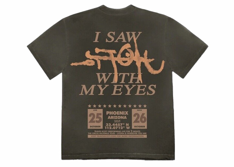 Travis Scott Utopia Is In Phoenix Circus Maximus Tee Black Men's - FW23 ...