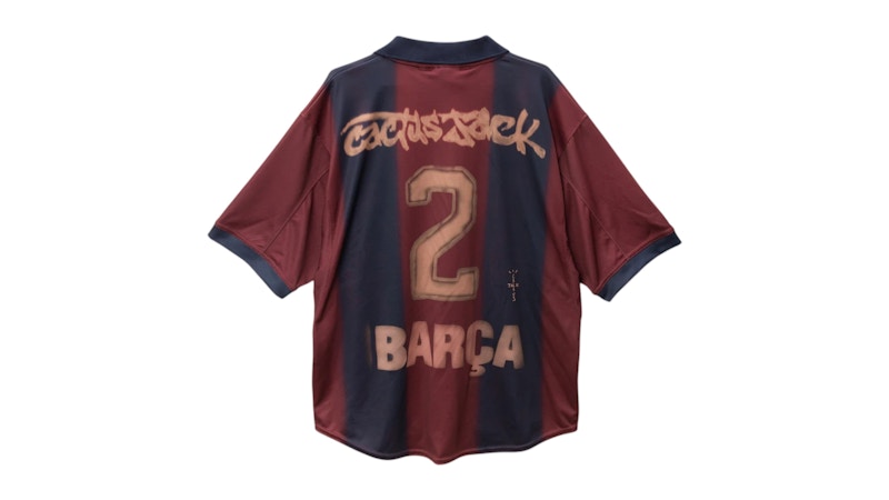 Camiseta de fútbol Travis Scott x Nike x FC Barcelona Retro 2000/01 ...