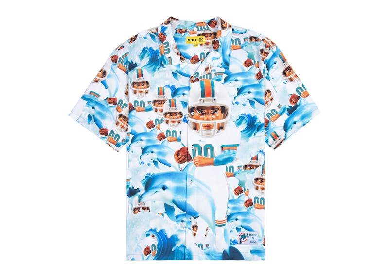 Tyler, The Creator Golf Wang x NFL Dolphins Mascot Rayon Button Up ...