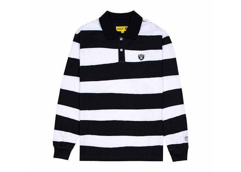 Tyler, The Creator Golf Wang x NFL Raiders Long Sleeve Polo Black/White ...