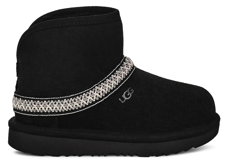 UGG Classic Mini Crescent Boot Black (Toddler) - 1157697T-BLK - GB