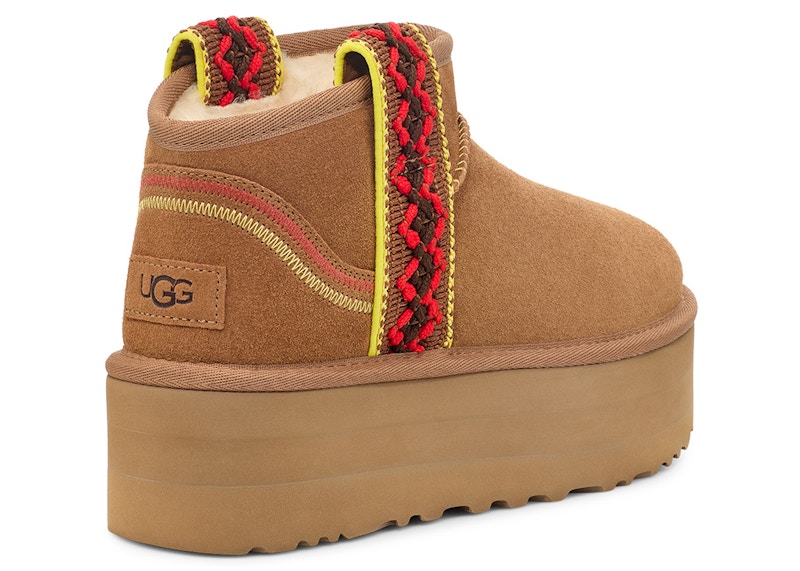 UGG Classic Ultra Mini Braid Boot Chestnut (Women's) - 1138491-CHE - US