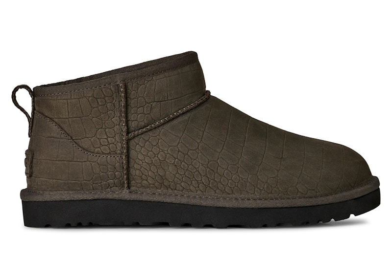 UGG Classic Ultra Mini Embossed Boot Dense Smoke Men's - 1178661-DNSS - US