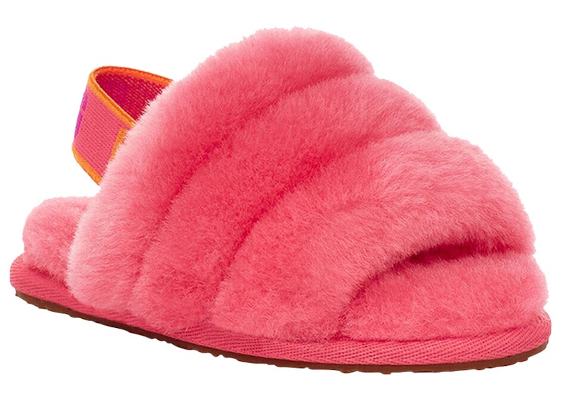 UGG Fluff Yeah Slide Strawberry Sorbet Multi Color (Toddler) Toddler ...