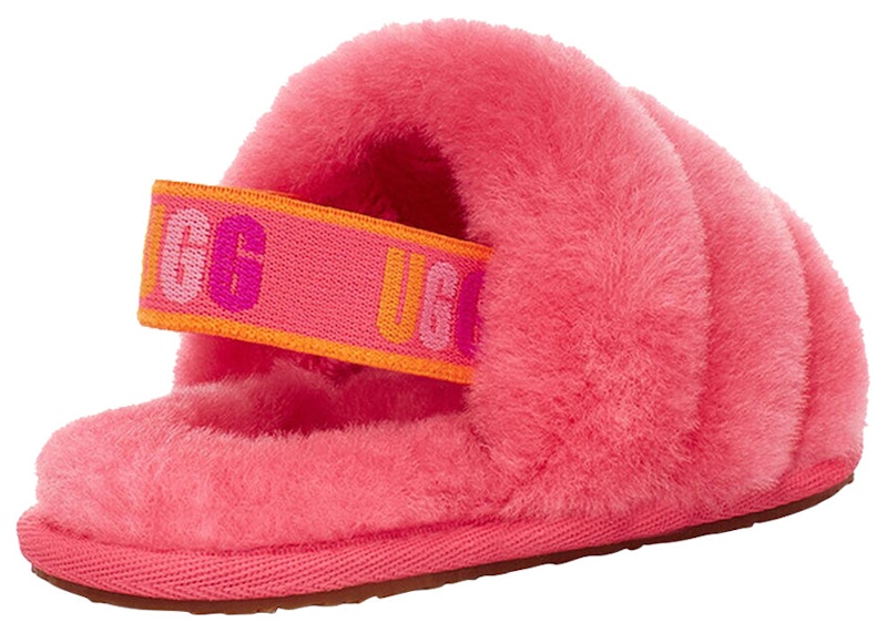 UGG Fluff Yeah Slide Strawberry Sorbet Multi Color (Toddler) Toddler ...