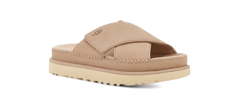 UGG Goldenstar Cross Slide Driftwood (Women's) - 1137910-DRI - US