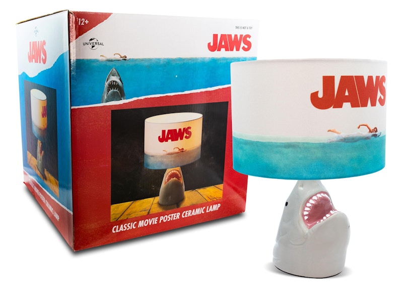 Ukonic JAWS Classic Movie Poster with Shark 14" Lamp - US