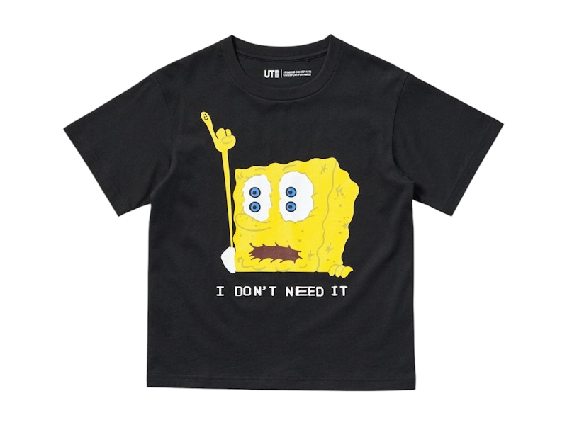 Uniqlo x CPFM Spongebob Squarepants Kids UT Graphic T-Shirt Black ...