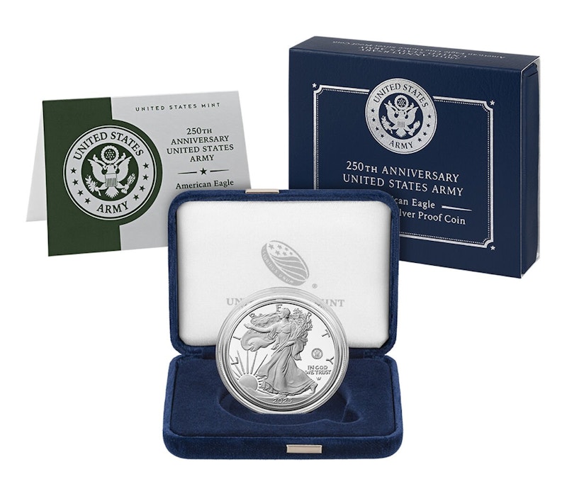 United States Mint 250th Anniversary United States Army American Eagle ...