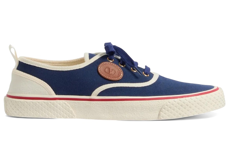Valentino Nojoke Canvas Sneaker Blue White Men's - 6Y2S0J87YGT_QZZ - US