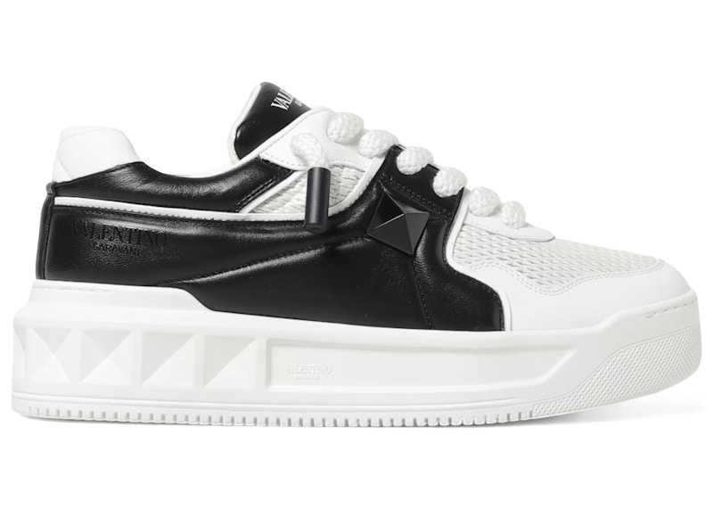 Valentino One Stud XL White Black Nappa Leather Men's - 5Y2S0G37WWA_A01 ...