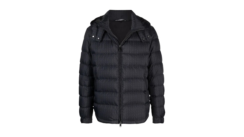 Valentino V-Print Puffer Jacket Blue Men's - US
