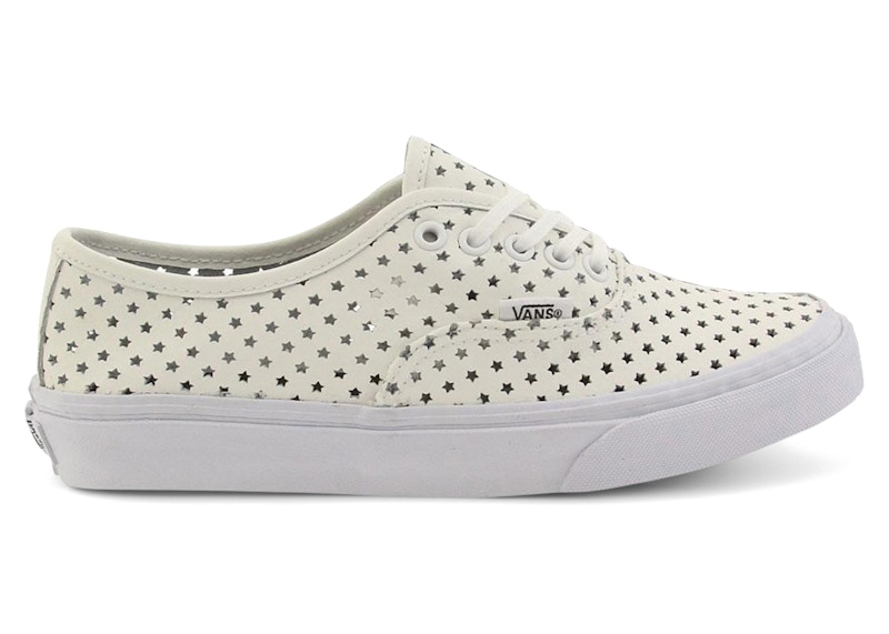 Vans Authentic Slim Perf Stars White (Women's) - VN0XG6ITV - US