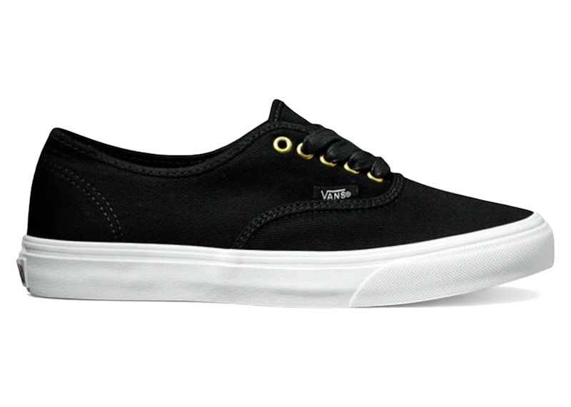 Vans Authentic Slim Twill Gold Pop Black Men's - VN0XG6ERX - US