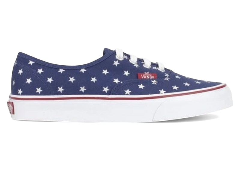Vans Authentic Studded Stars Red Blue Men's - VN018BH0F - US