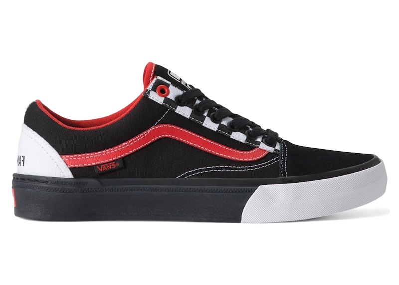 Vans Old Skool FANAYOH BMX Black White Red Men's - VN000D3MBWT - US