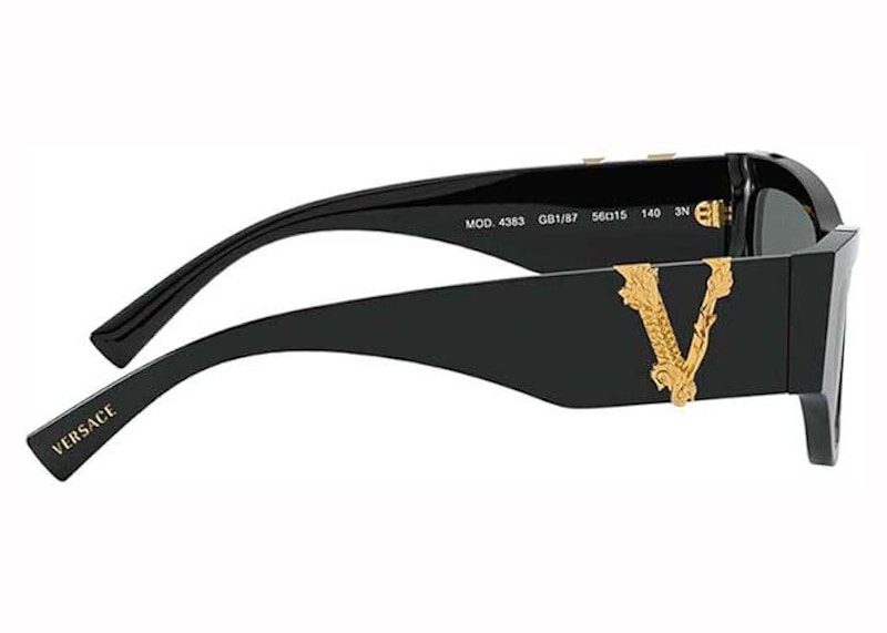 Versace Cat-Eye Sunglasses Black (VE4383 GB1/87) in Acetate/Metal with ...