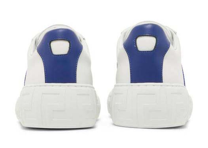 Versace Greca Lace-up Sneakers White Blue Men's - DSU8404 1A00775 2W340 ...