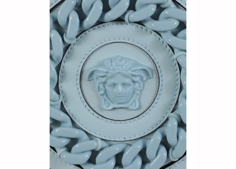 Versace La Medusa Bag Ice Blue in Leather - US