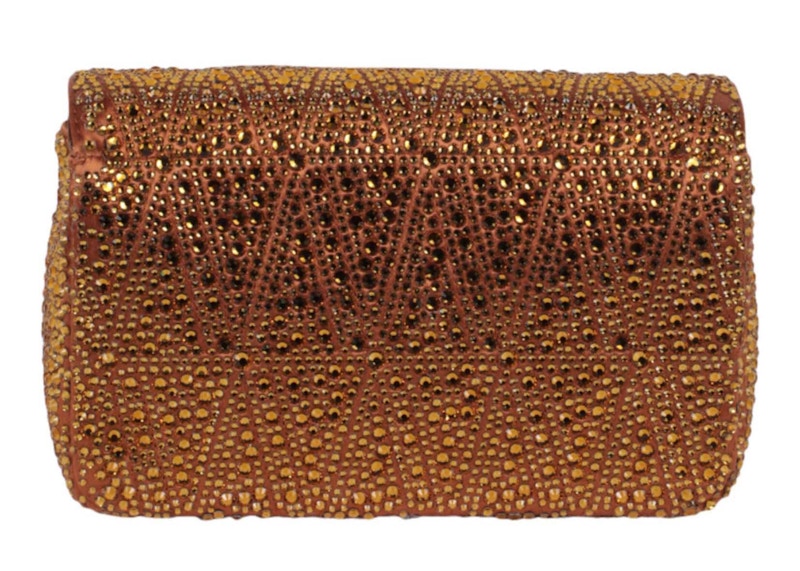 Versace Mini Crystal Virtus Crossbody Caramel in Nylon - US