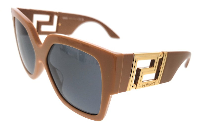 Versace Square Sunglasses Sand/Brown (0VE4402 534987) in Acetate with ...
