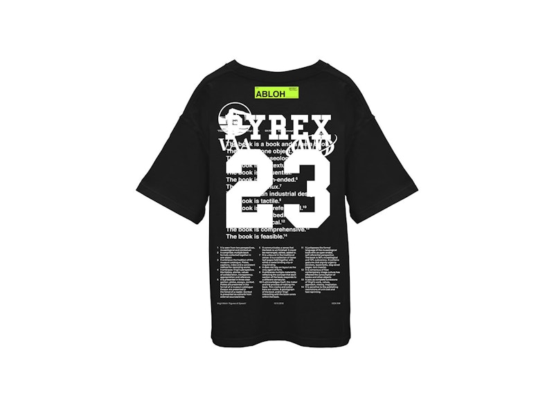Virgil Abloh Canary Yellow Pyrex T-Shirt Black - FW19
