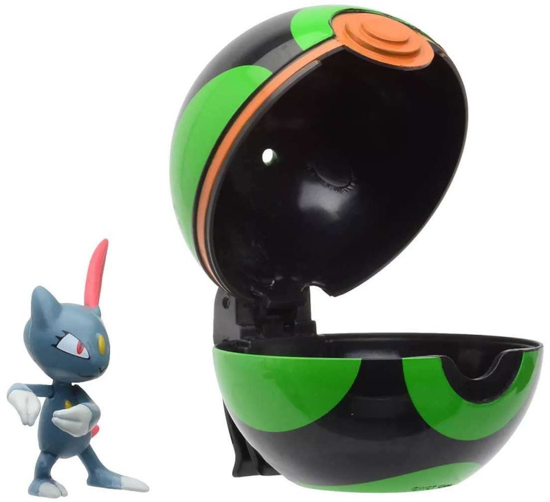 Wicked Cool Toys Pokemon Clip 'N' Go Sneasel & Dusk Ball Figure Set - US