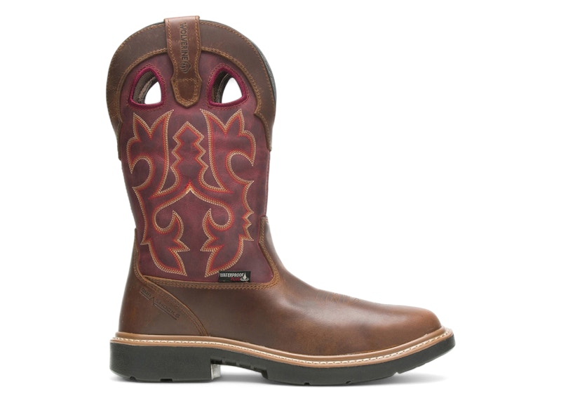 Wolverine Rancher DuraShocks Steel Toe Wellington 10" Boots Red Men's ...