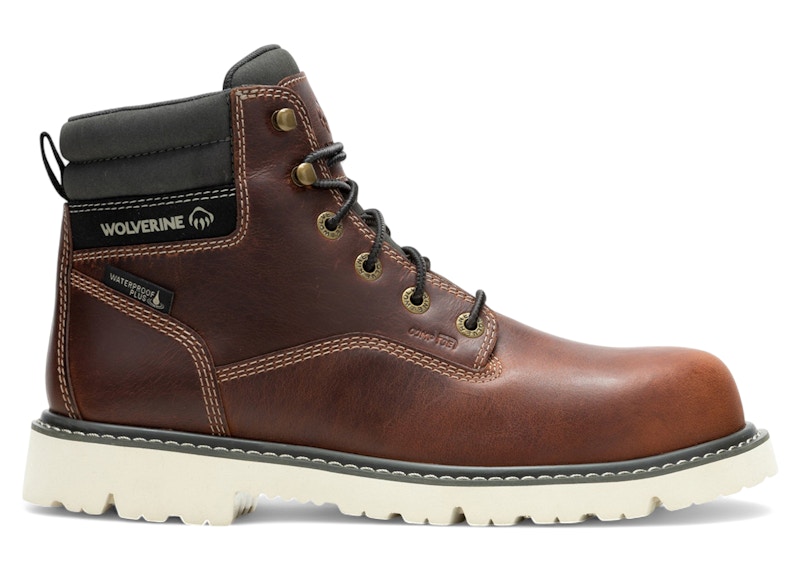 Wolverine Revival Waterproof Composite Toe Boots Rust Brown Men's ...