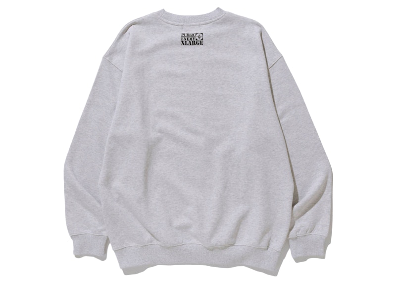 XLARGE x Public Enemy Crewneck Ash Grey Men's - FW22 - US