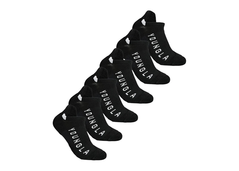 YoungLA Performance Ankle Socks Socks (3 Pack) Black Men's - FW25 - US