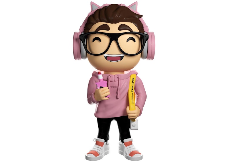 Youtooz Toby on the Tele Vinyl Figure Ambiguous Pink/Off White - US