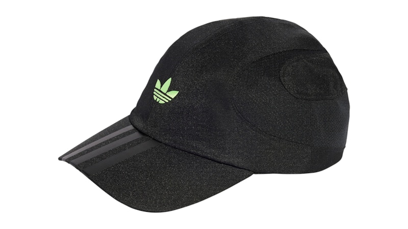 adidas Logo Hat Black Signal Green Men's - FW25 - US