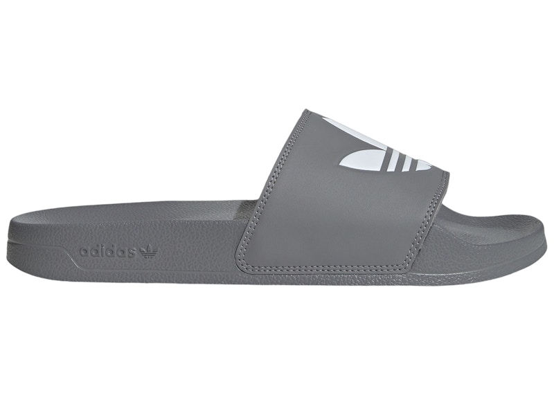 adidas Adilette Lite Slides Grey Cloud White Men's - FU7592 - US