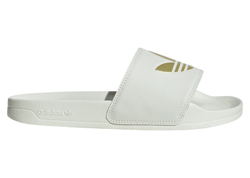 adidas Adilette Lite Slides Ivory Gold Metallic (Women's) - IE2988 - US