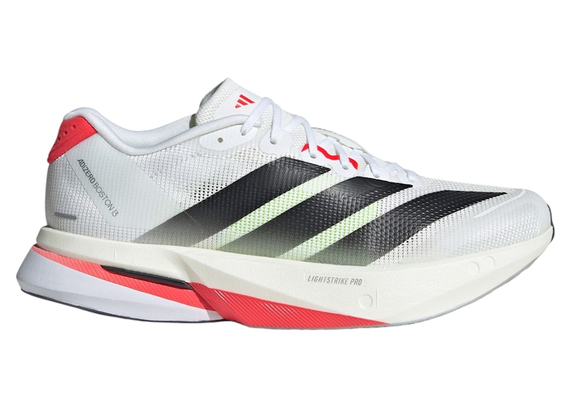 adidas Adizero Boston 13 Cloud White Core Black Lucid Red (Women's ...