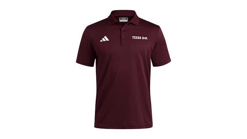 Adidas Aggies Coaches Ottoman Polo Texas A M Team Maroon White Men S