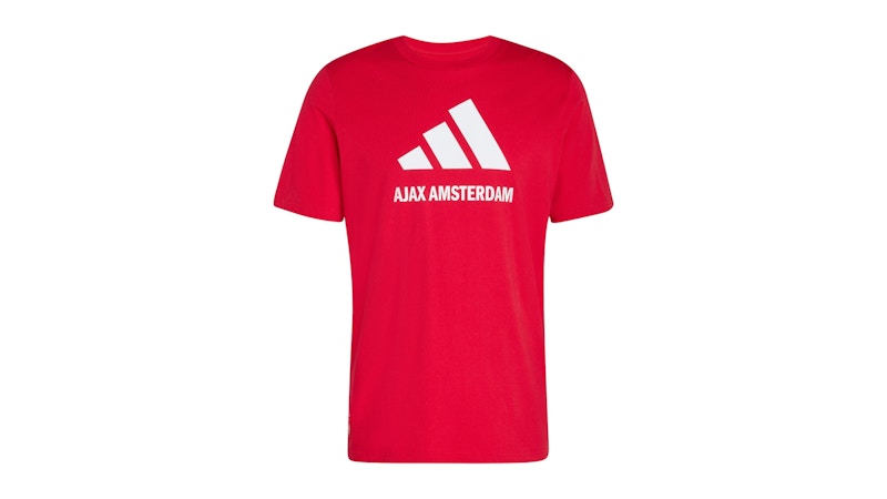 adidas Ajax Amsterdam Seasonal Graphic Tee Bold Red Men's - SS25 - US