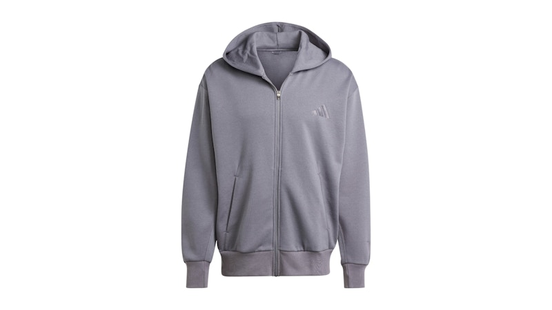 adidas All Szn Fleece Full-Zip Hoodie Grey Four Men's - SS25 - US