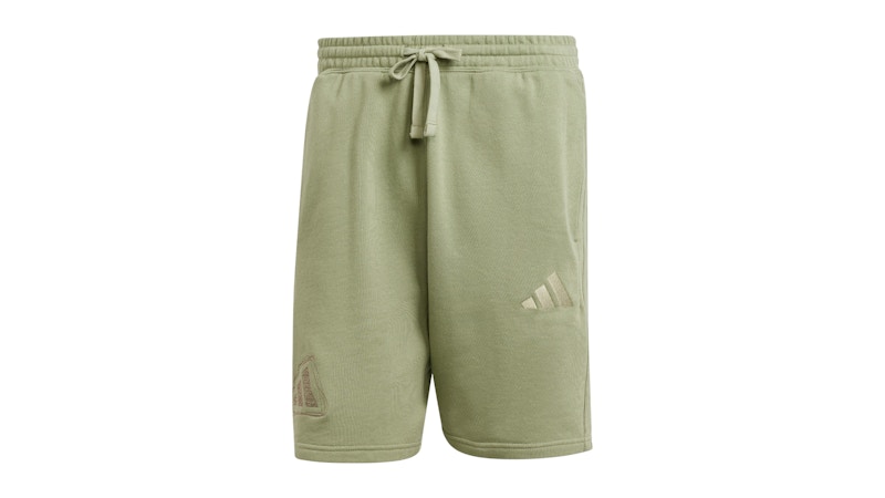 adidas All Szn French Terry Graphic Seasonal Shorts Tent Green Men's - SS25 - US