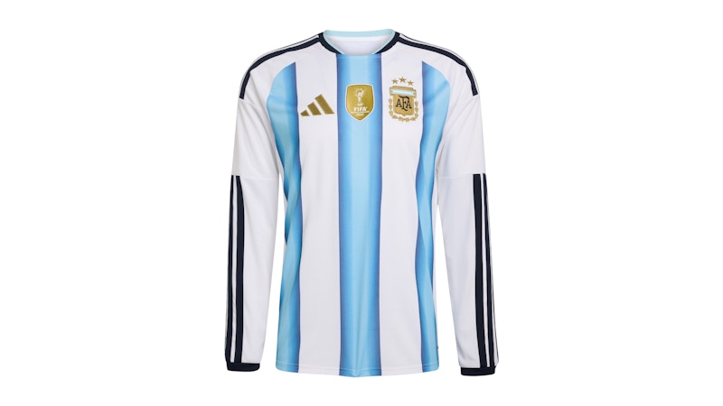 adidas Argentina 2026 Home Long Sleeve Jersey White Icey Blue Light ...