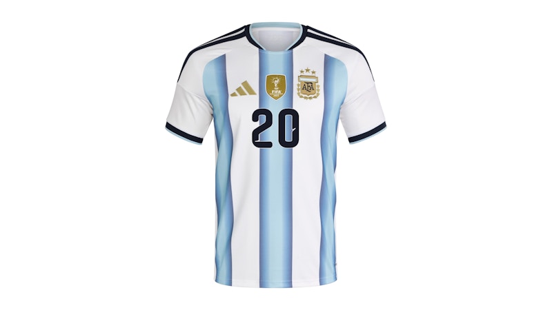adidas Argentina 2026 Home Mac Allister Jersey White Icey Blue Men's - FW25 - GB