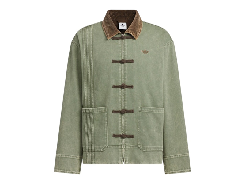 adidas Chinese Style Oversized Track Top (Asian Sizing) Green Men's ...