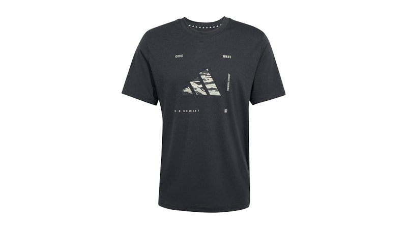 adidas Climacool Camo Logo Graphic Tee Black Men's - SS25 - US