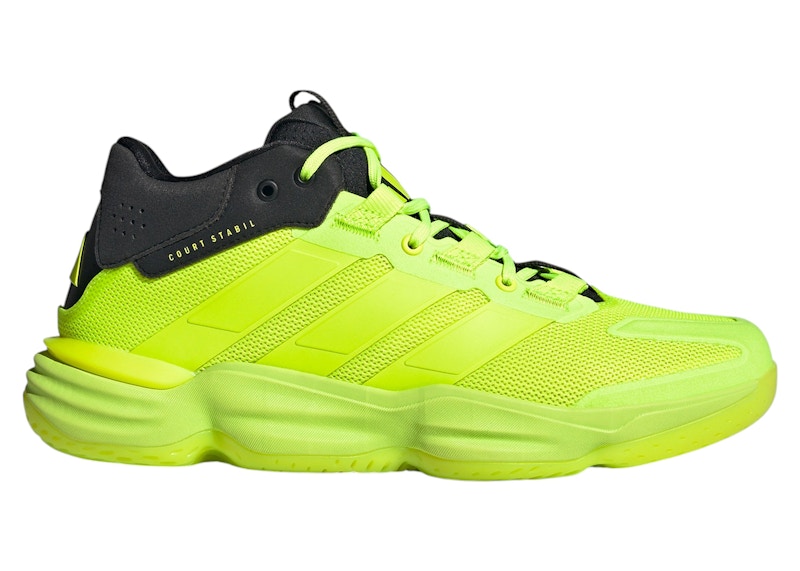 adidas Court Stabil Indoor Lucid Lemon Core Black Men's - JP7271 - US