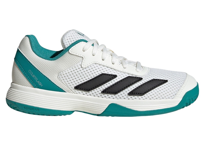 adidas Courtflash Cloud White Pure Teal Off White (GS) - JH5123 - US