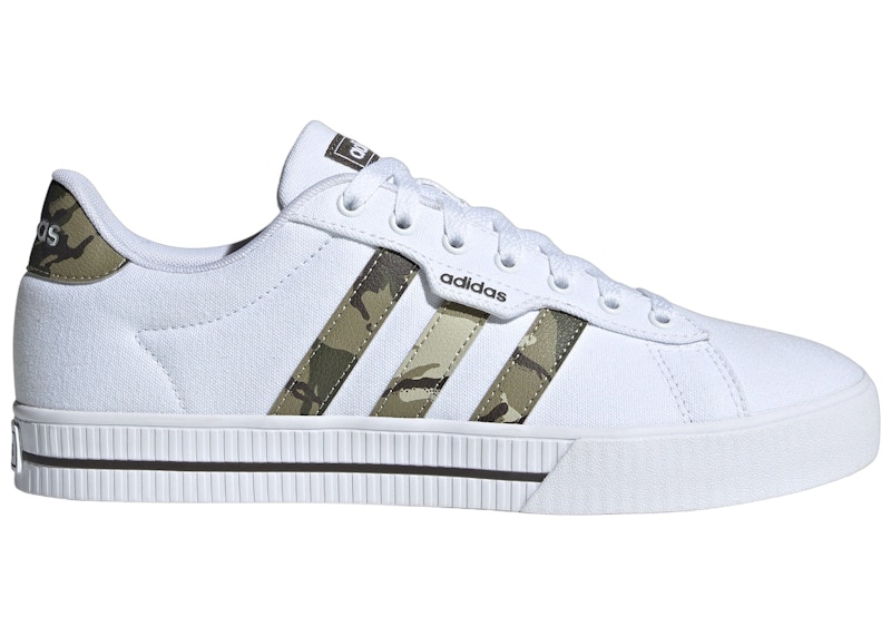 adidas Daily 3.0 Cloud White Olive Strata Shadow Olive Men's - IE7839 - US