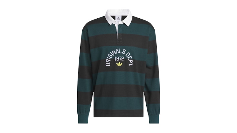 adidas Dept. Striped Polo Shirt Black Aurora Ivy Men's - FW25 - US