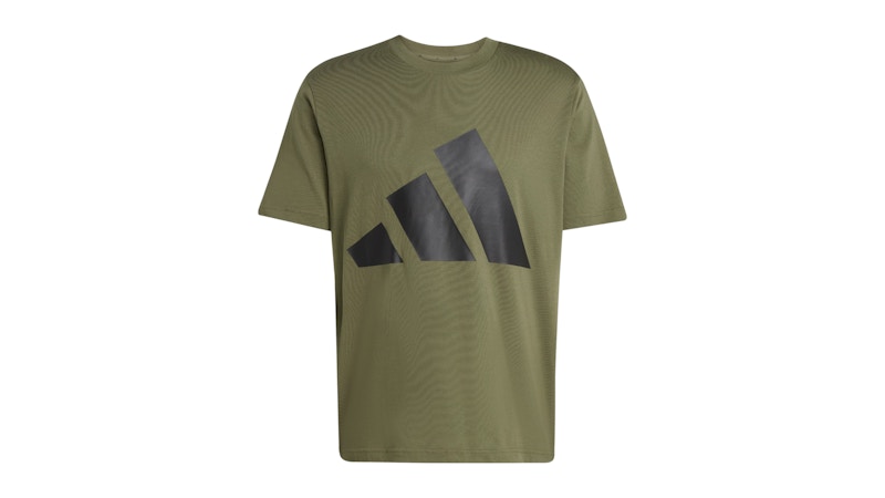 adidas Essentials Big Logo Tee Olive Strata/Black Men's - SS25 - US