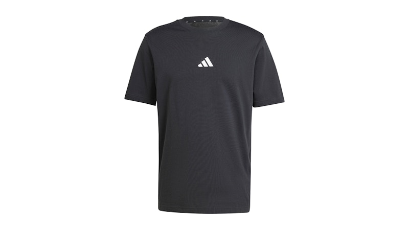 adidas Essentials Small Logo Single Jersey T-Shirt Black/White Men's ...